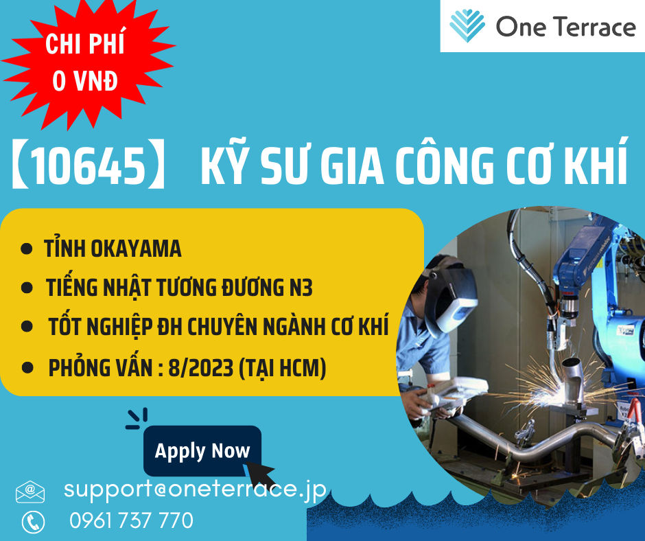 【10645】KỸ SƯ GIA CÔNG CƠ KHÍ | OneTerrace